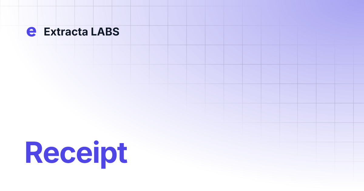 Receipt | Extracta.ai